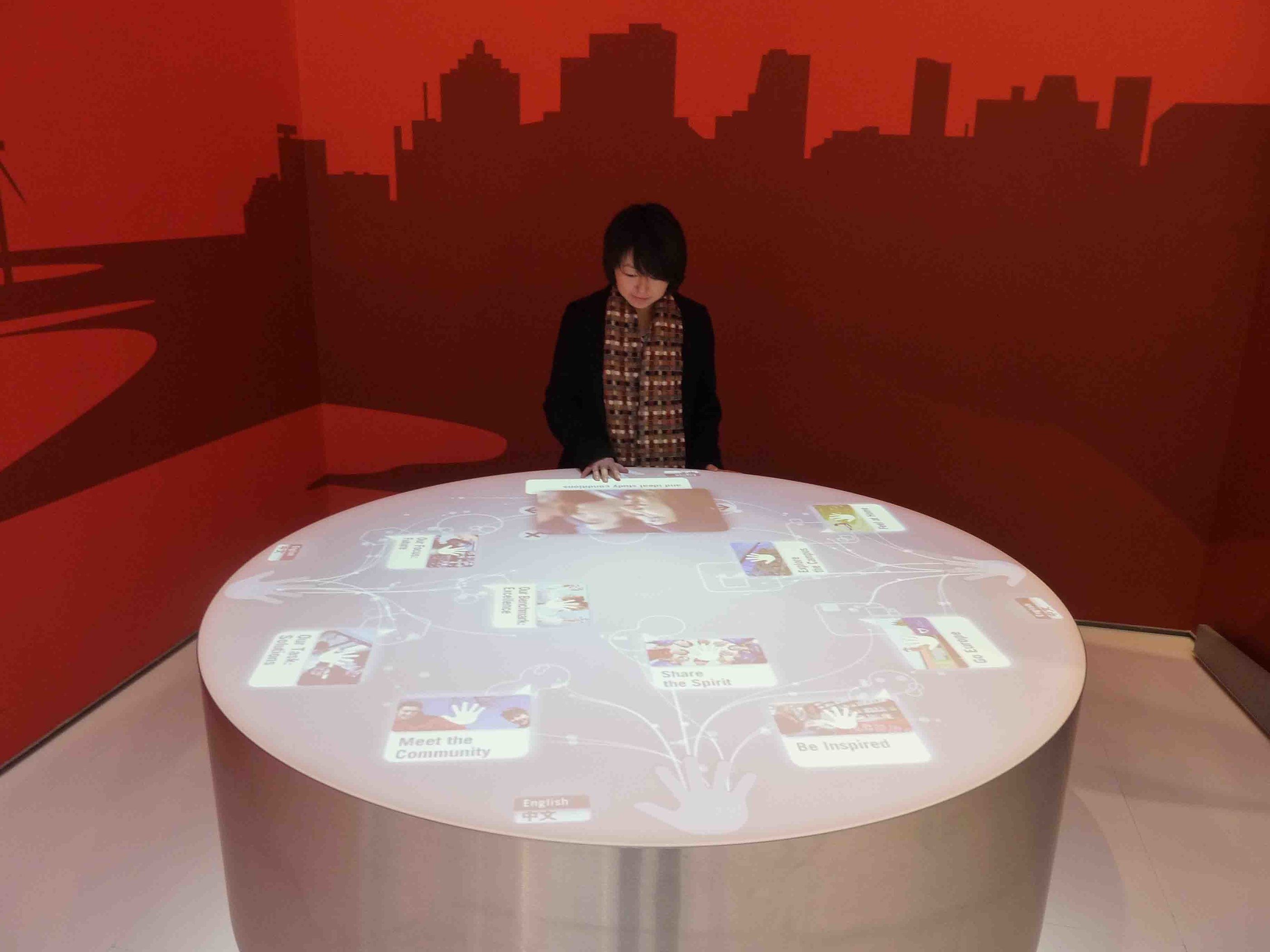 MESO – Jacobs University: collaborative exhibit table for world expo